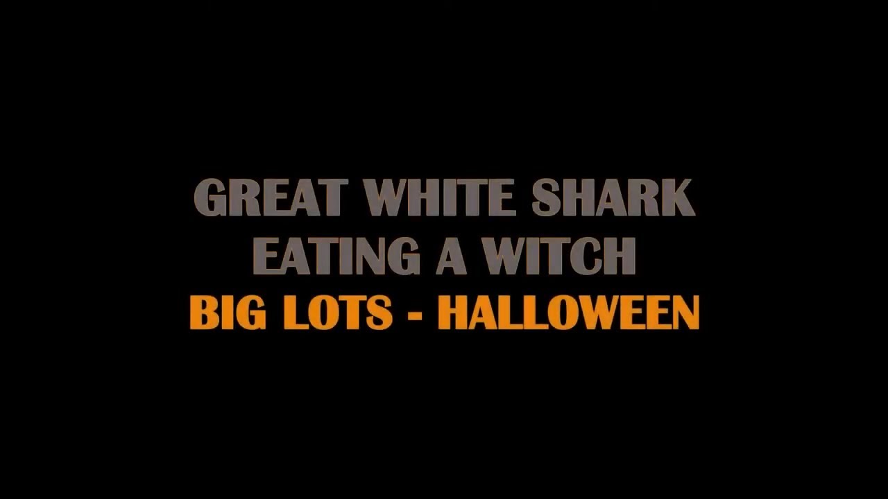 Great White Shark eating Witch Halloween Decorations - YouTube
