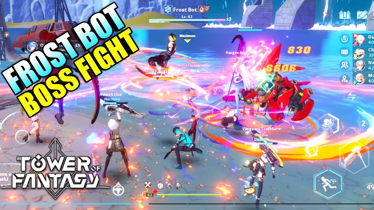 Tower Of Fantasy: Frost Bot World Boss Fight - YouTube