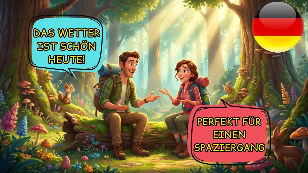 5 Easy German Dialogues for Beginners (A1-A2) | In the Forest 🌲 - YouTube