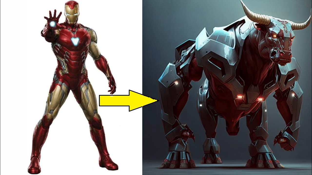 AVENGERS as Bull-Vengers | ALL Characters - YouTube