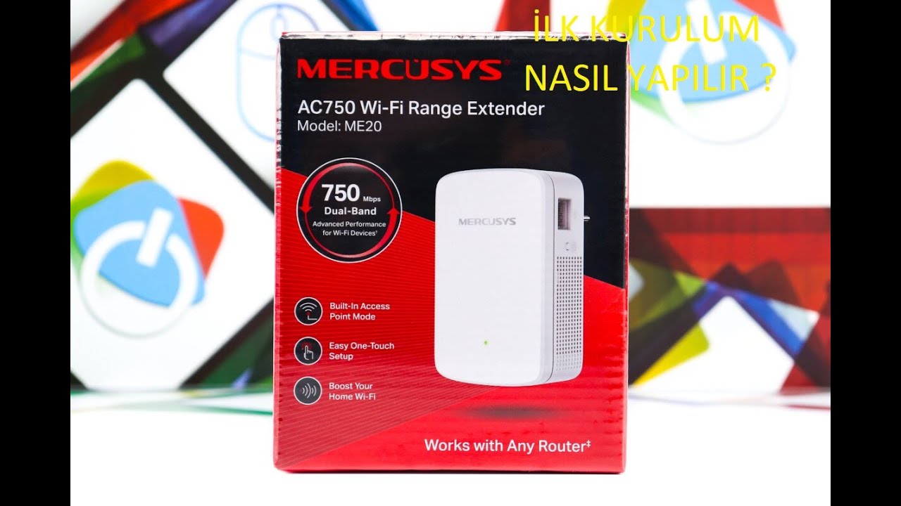 Mercusys ME20 AC750 Menzil genişletici kurulumu - ME20 SETUP - YouTube