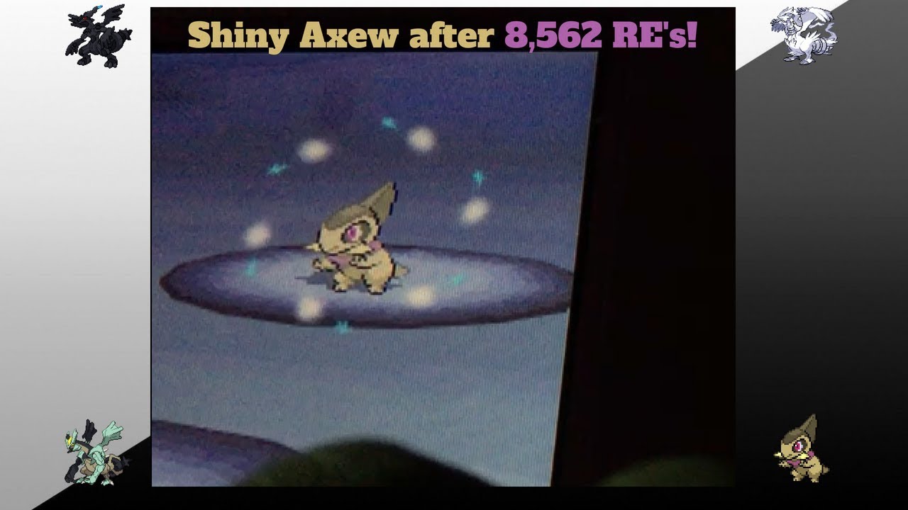 [LIVE] Shiny Axew after 8,562 random encounters - YouTube