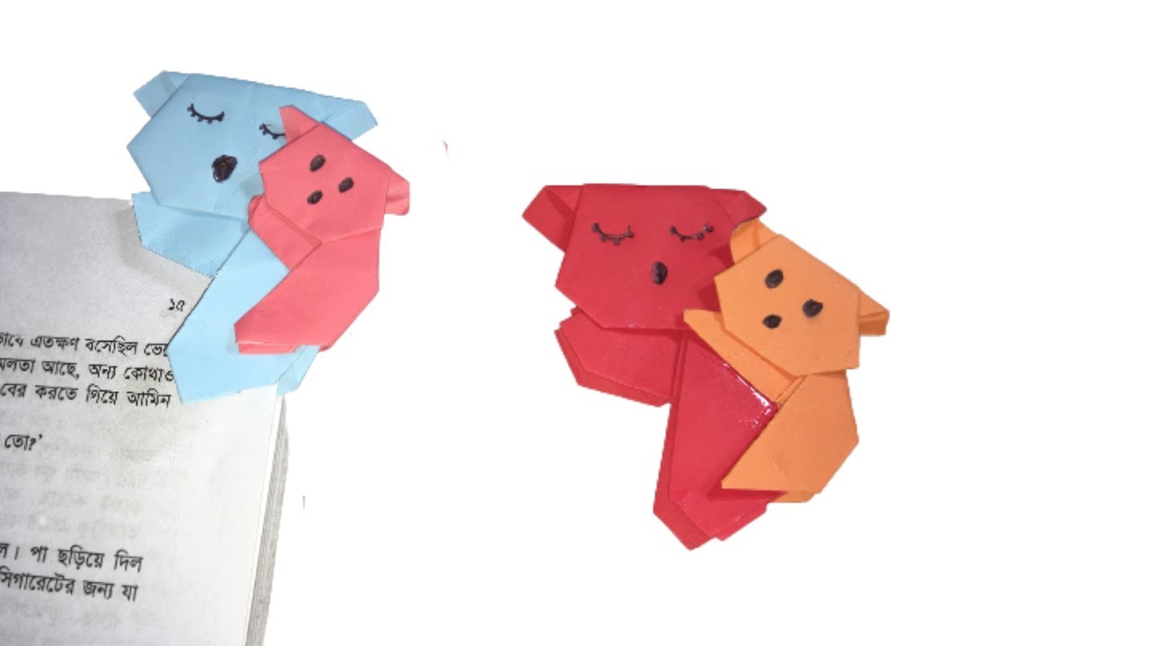 Origami koala bookmark step by step - origami koala - koala bookmark ...