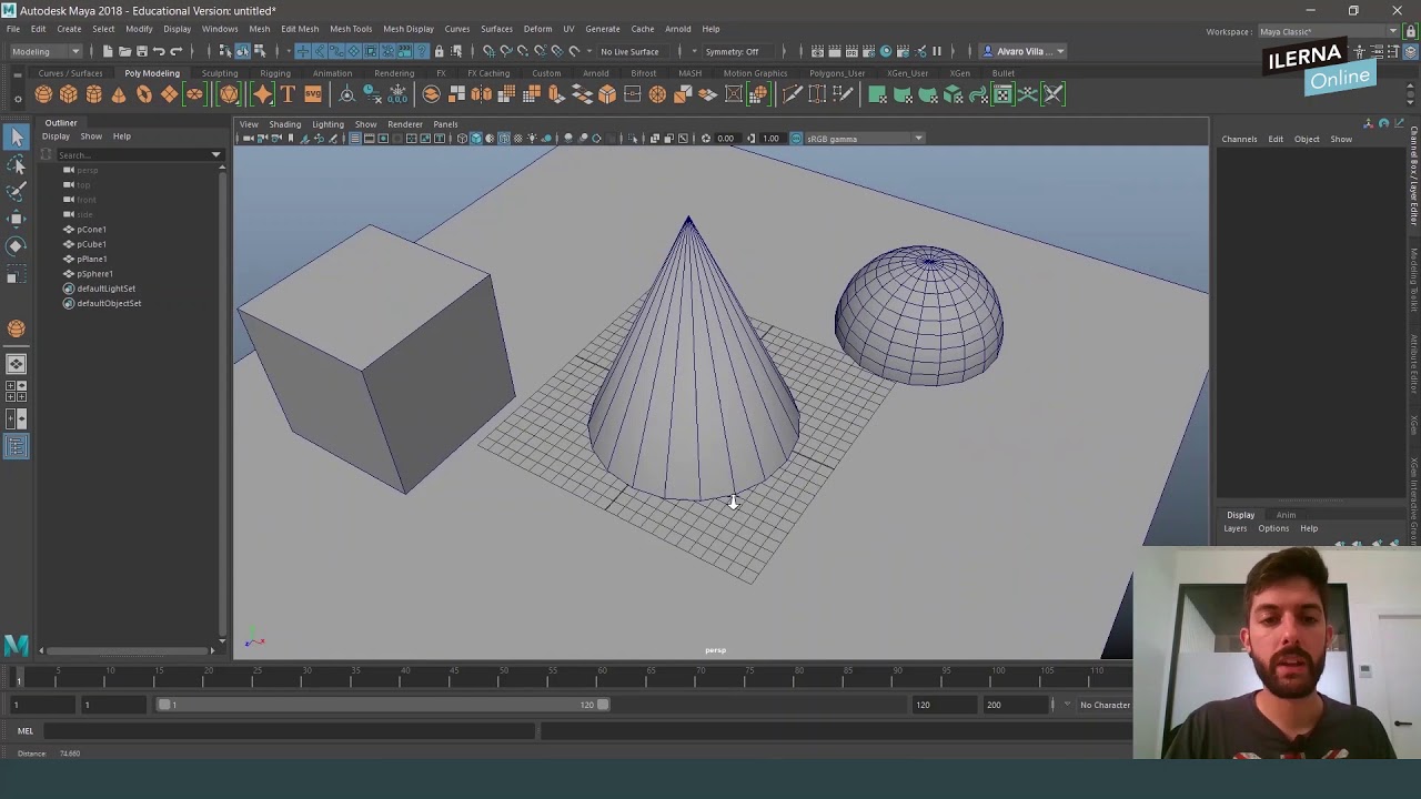 Maya 3D: cómo navegar por el Viewport y crear geometrías