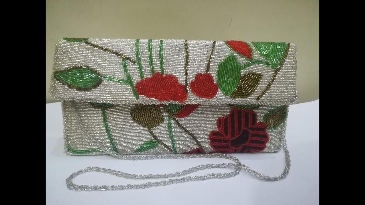 Hand made embroidered clutches l beads work clutches l stylish clutches ...