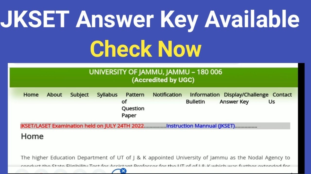 JKSET Exam Answer Key Available Check Now YouTube jkset-exam-answer-key-available-check-now-youtube