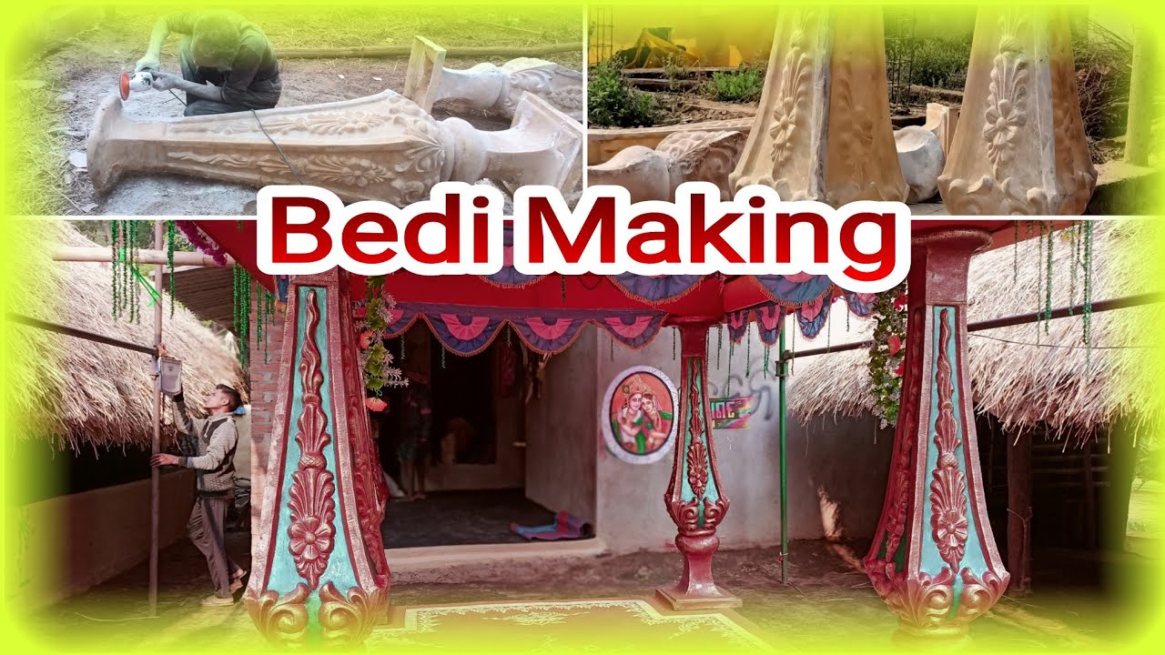 Bedi mould making/Marriage bedi making/Bedi design - YouTube