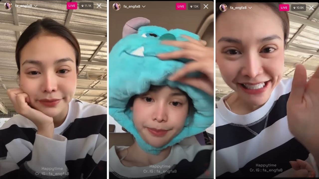 Engfa Live IG - อิงฟ้าไลฟ์พูดคุยเรื่อยเปื่อยแวะกินก๋วยเตี๋ยวระหว่างทาง ...