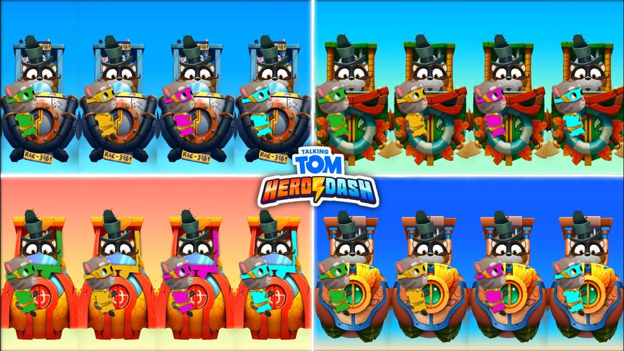 TALKING TOM HERO DASH || SUPER HERO TOM 4 TIME'S -- FIGHTS THE ALL BOSS ...