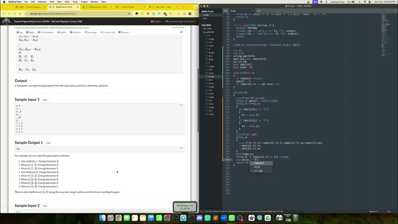 AtCoder Beginner Contest 348 screencast - YouTube