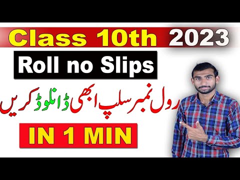 How to download Roll no Slips Class 10 2023 | Punjab Board Roll no ...