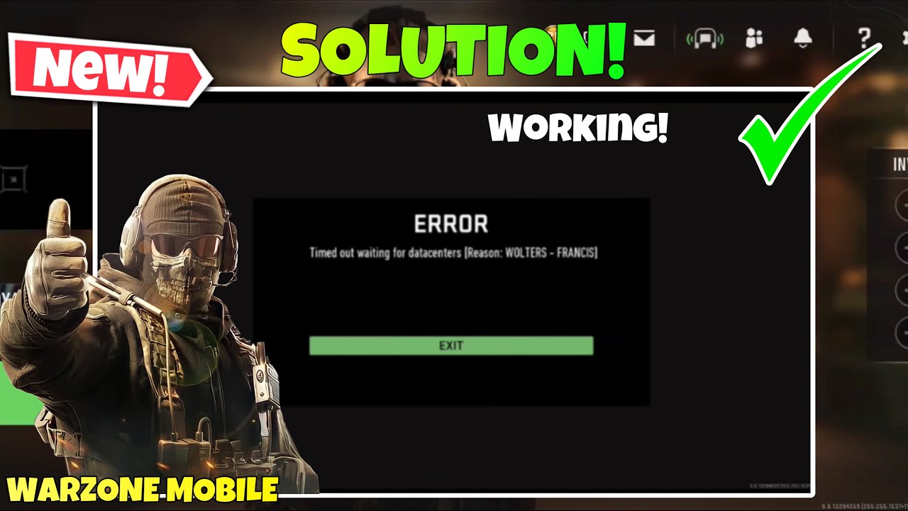 How To Fix Call Of Duty Warzone Mobile Connection Problem in 1 Minute ...