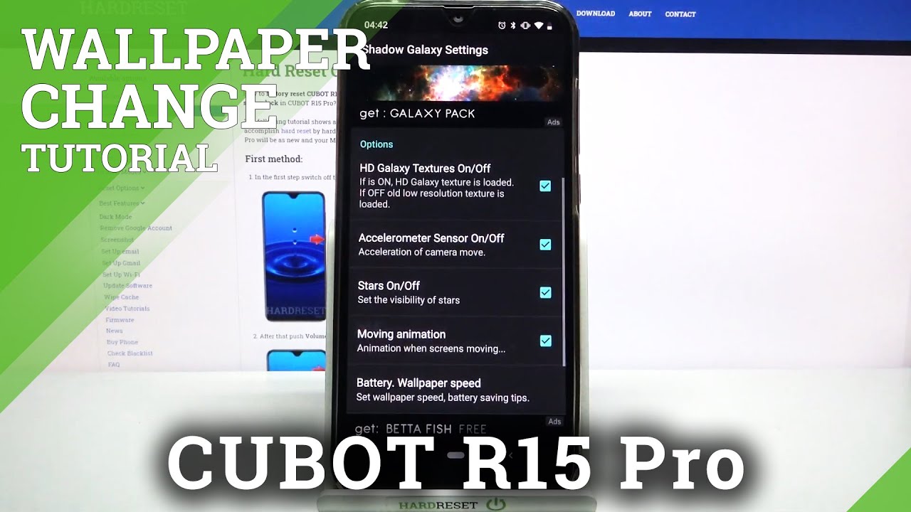 CUBOT R15 Pro Download and Apply Live wallpaper Shadow Galaxy - YouTube