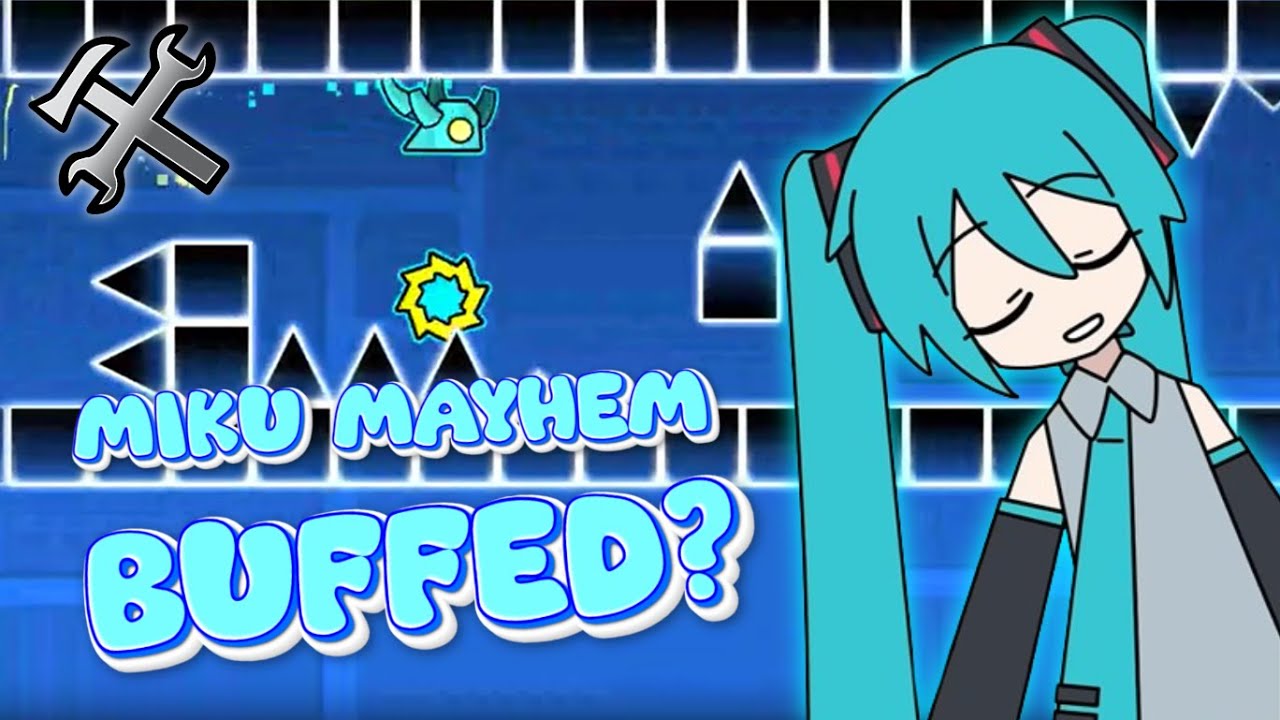 My level "Miku Mayhem" is getting DIFFICULT . . . (Geometry Dash) - YouTube