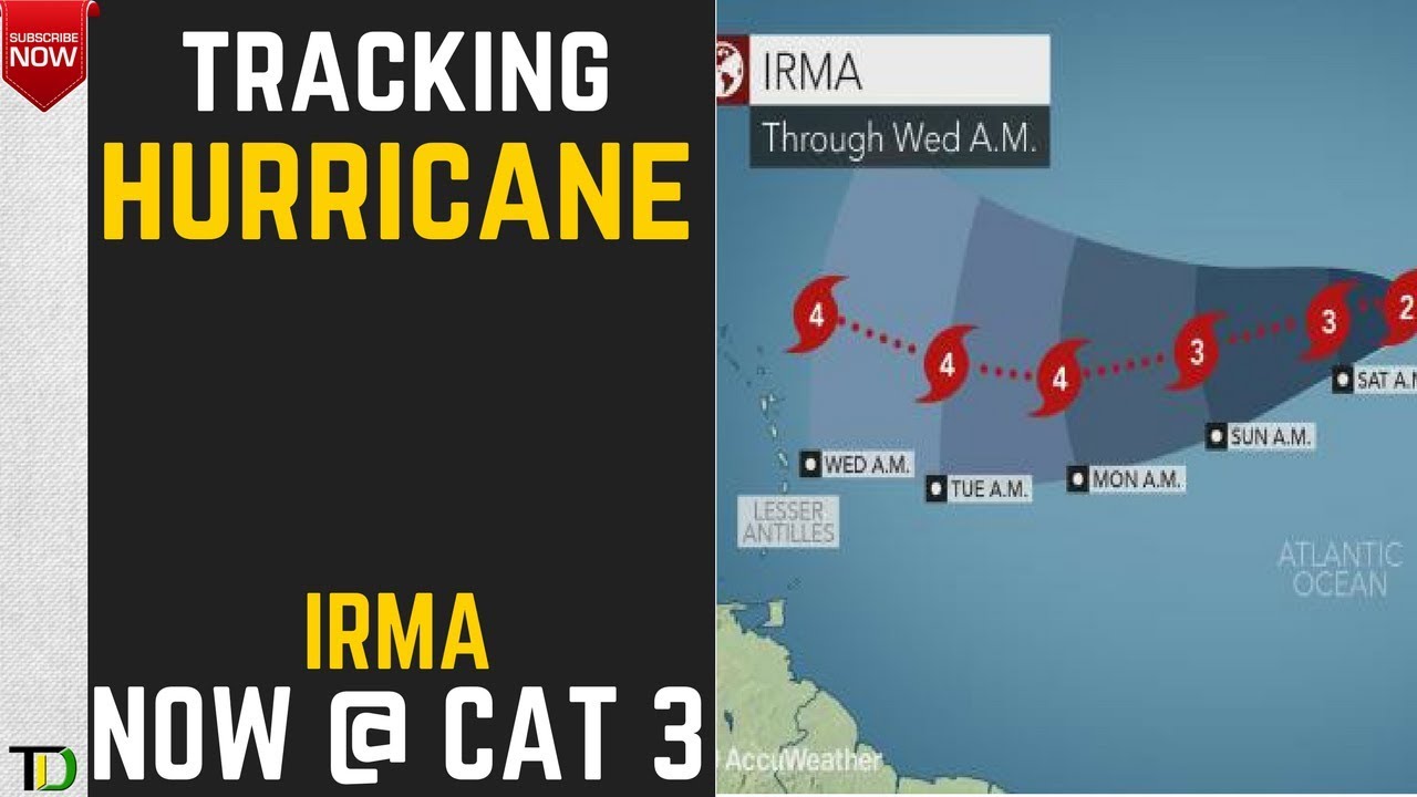 Tracking Hurricane IRMA! It is now a CAT 3 STORM strengthening expected ...