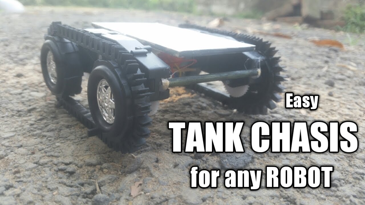 Make a TANK CHASSIS for any ROBOT. /Diy 4Wheel Drive chassis from toy ...