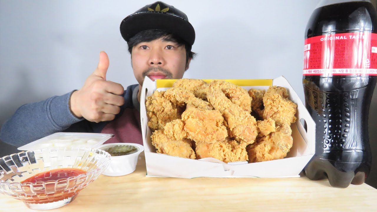 KMR-ASMR SUB)ULTIMATE BEST CRISPY BBQ Hot Golden Olive Fried Red Chak ...