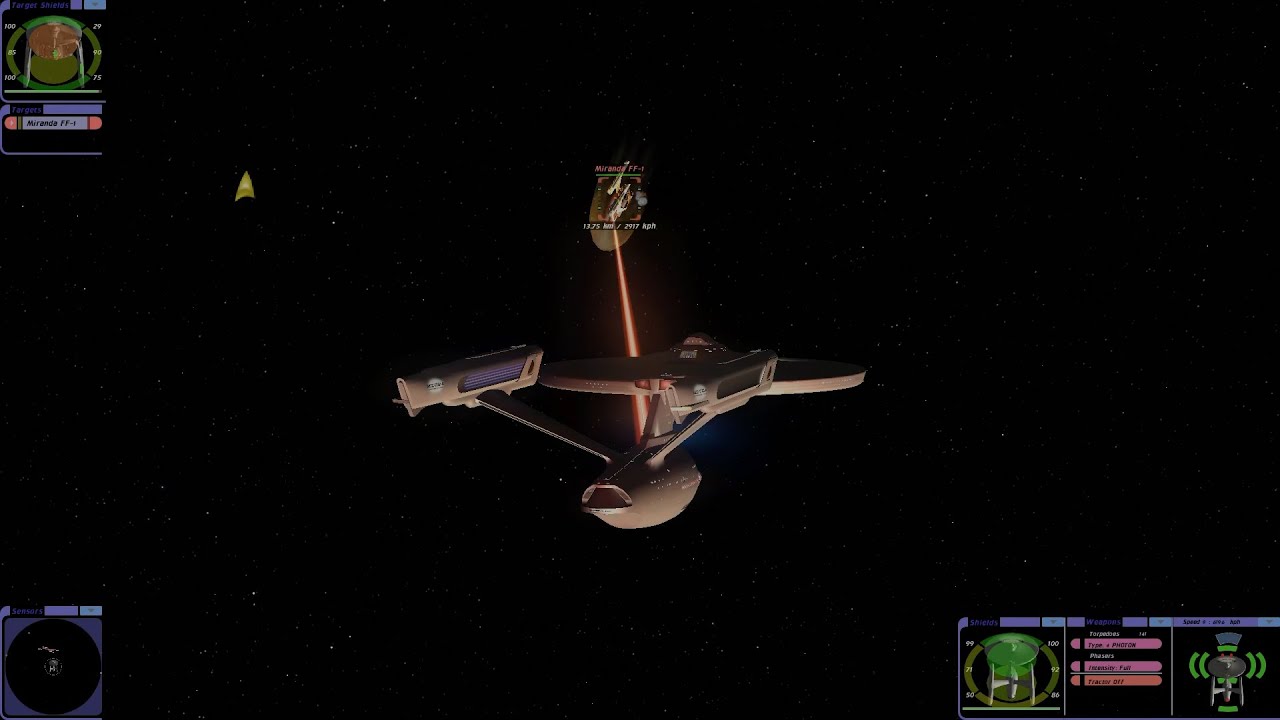 Star Trek Bridge Commander Remastered 1.2 UE Constitution Refit VS ...