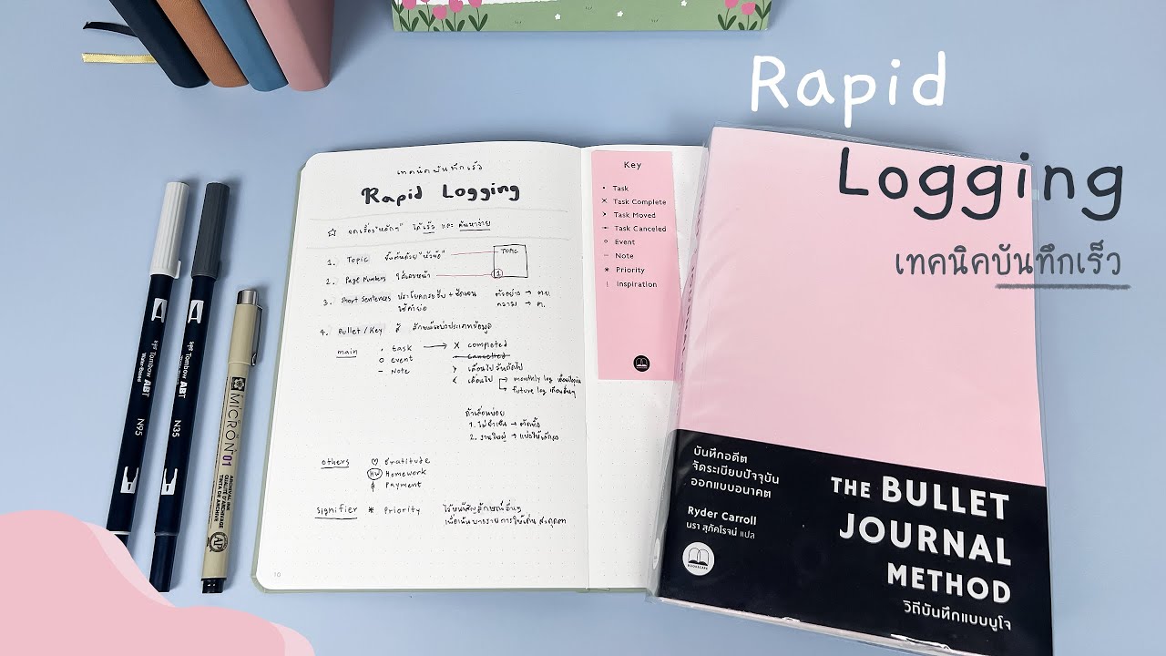 สรุปเทคนิคบันทึกเร็ว Rapid Logging ⚡ จากหนังสือ The Bullet Journal ...