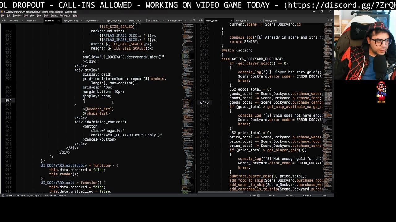 Ex Homeless High School Dropout Indie Game Dev - Plain C/HTML/JS/CSS - YouTube