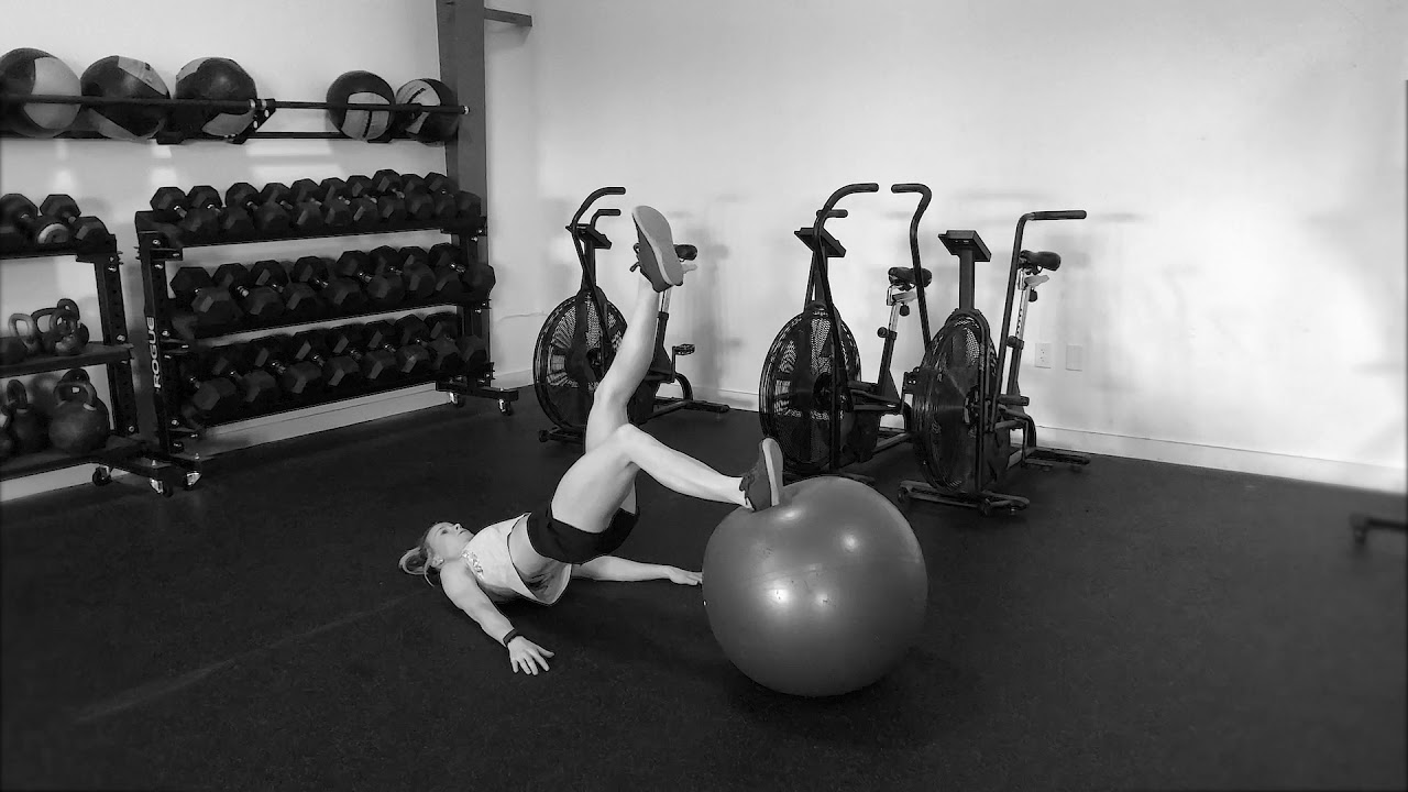 Single Leg Lying Leg Curl - YouTube