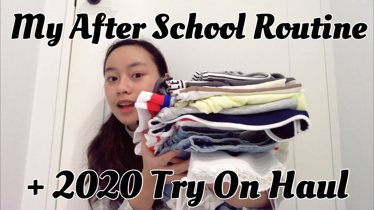 My After School Routine + 2020 Try-On Haul - YouTube