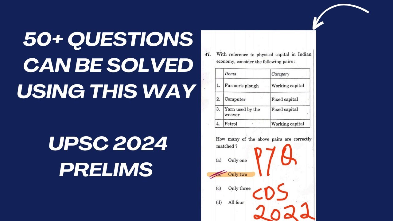 50 plus questions can be solved using PYQs and Tricks UPSC prelims 2024 ...