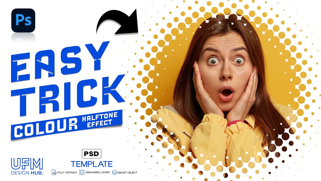 Master the Color Halftone Effect in Photoshop | Easy Step-by-Step ...