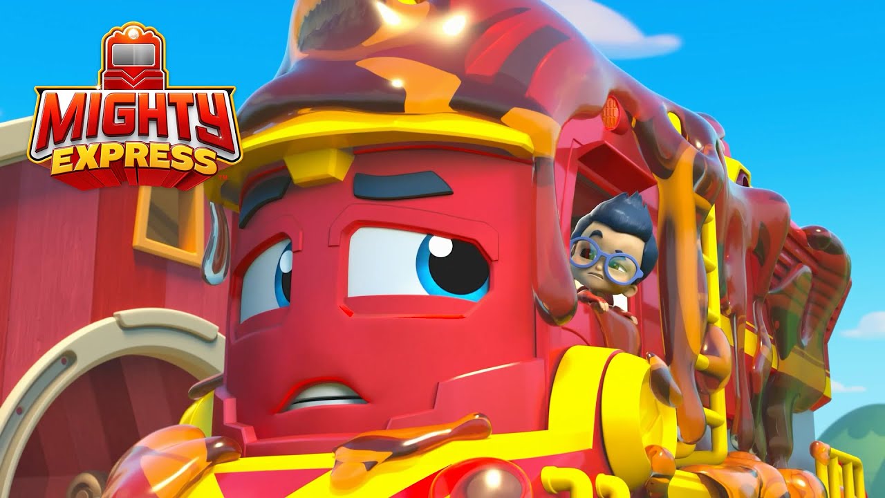 Nate and Max in a Sticky Situation | Mighty Express Clips | Cartoons ...