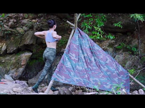 Solo Bushcraft Trip | Take a cool spring bath and enjoy the afternoon in the forest