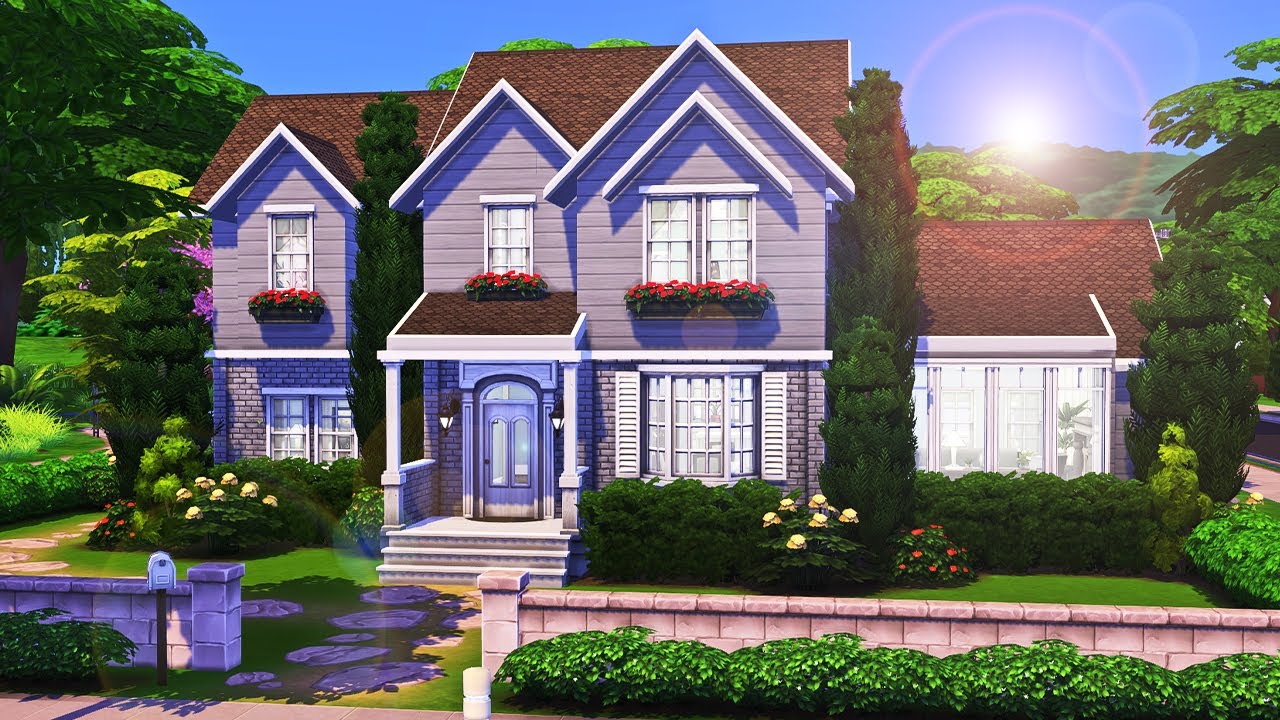 Large Base Game Family Home || The Sims 4: Speed Build - YouTube