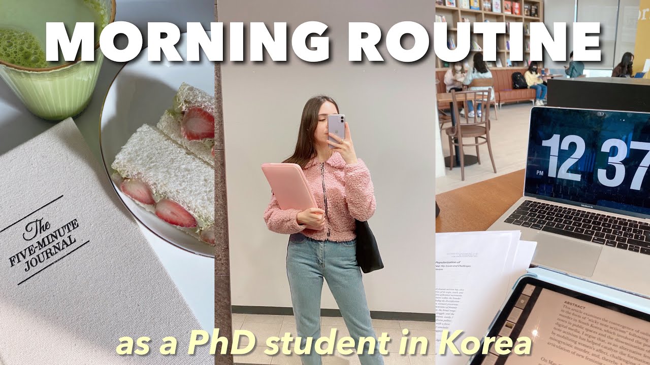 MORNING ROUTINE IN KOREA as a foreign PhD STUDENT: healthy & productive ...