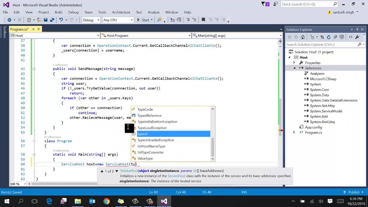 Wcf Duplex Contractbinding Chat Application Youtube