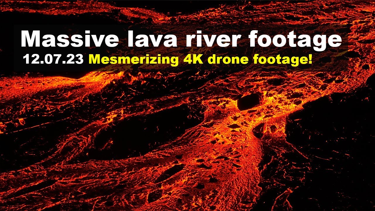 Massive lava river up close! New volcano eruption footage from Iceland ...