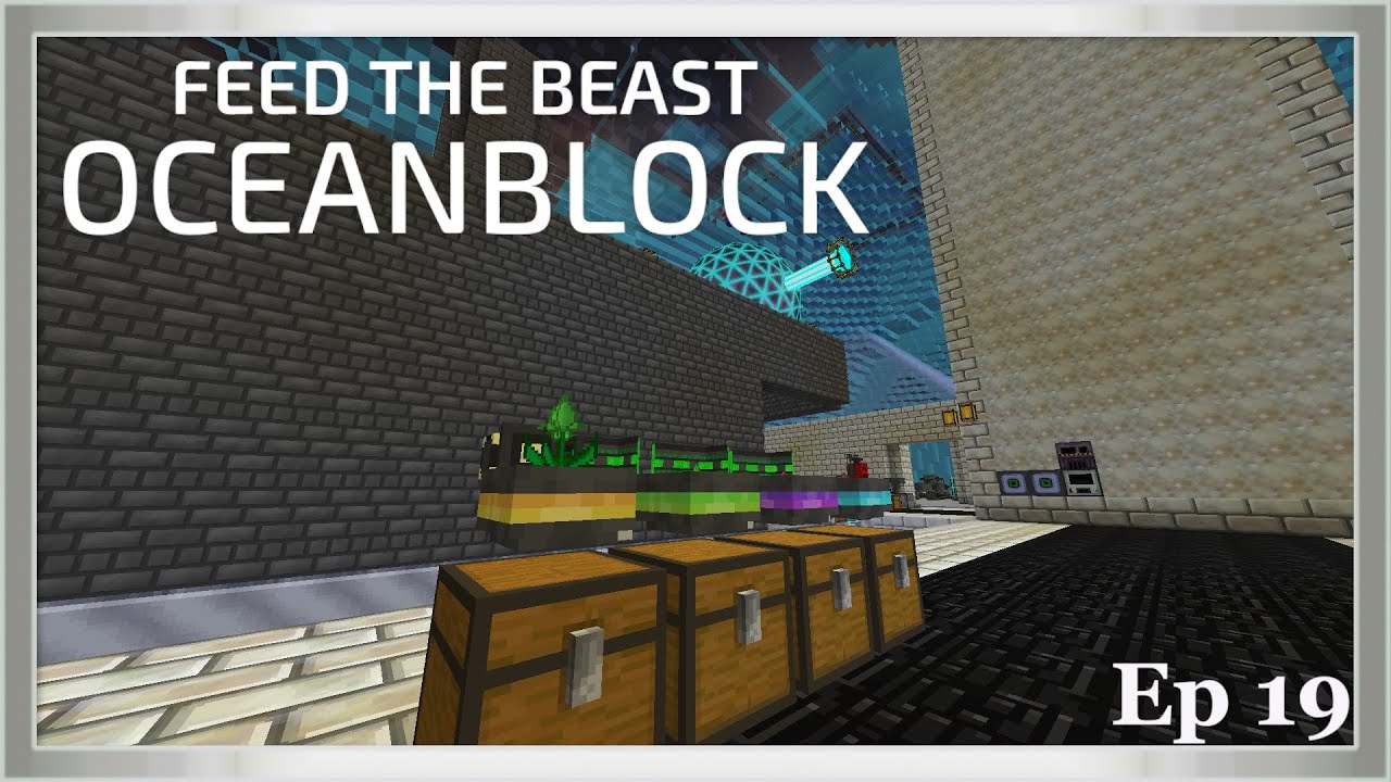 FTB OceanBlock [Modded Minecraft] Day Nineteen FTB Power Pots - YouTube
