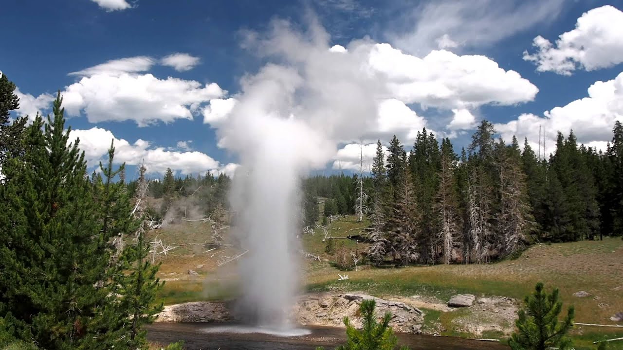 Riverside Geyser, Yellowstone National Park Wyoming - YouTube