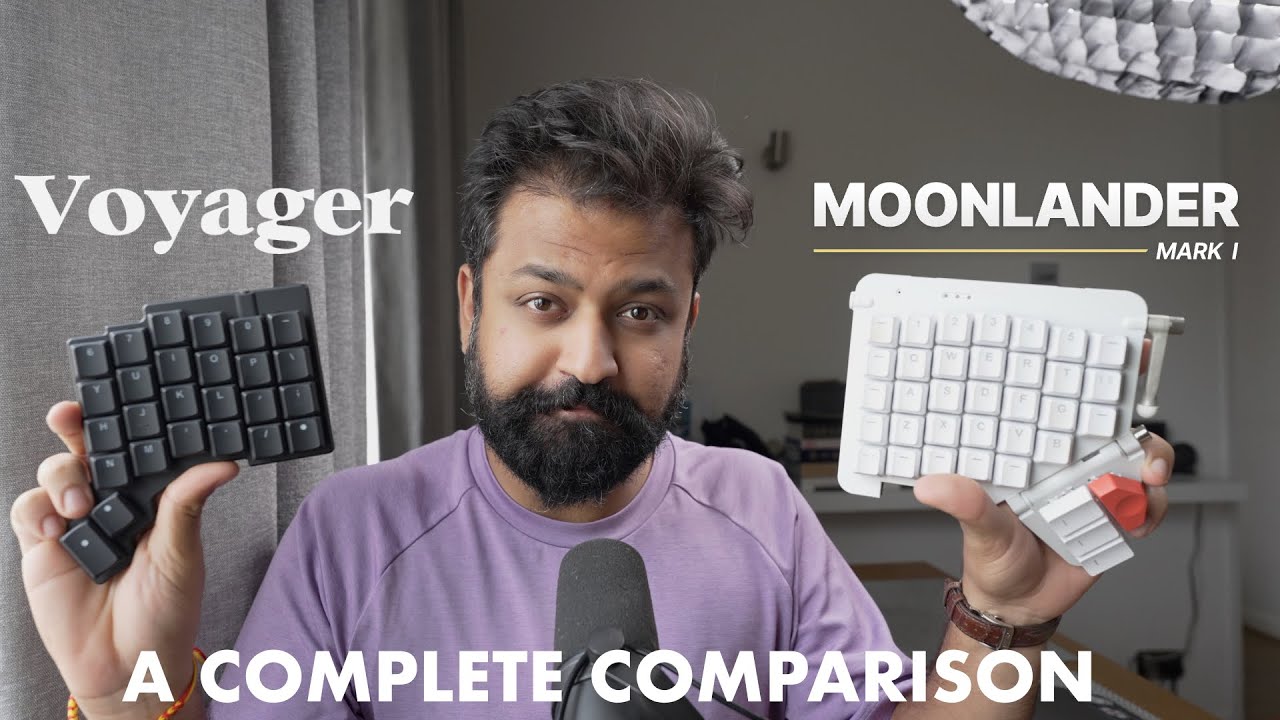 ZSA - Voyager vs Moonlander - Split Keyboard Comparison - YouTube