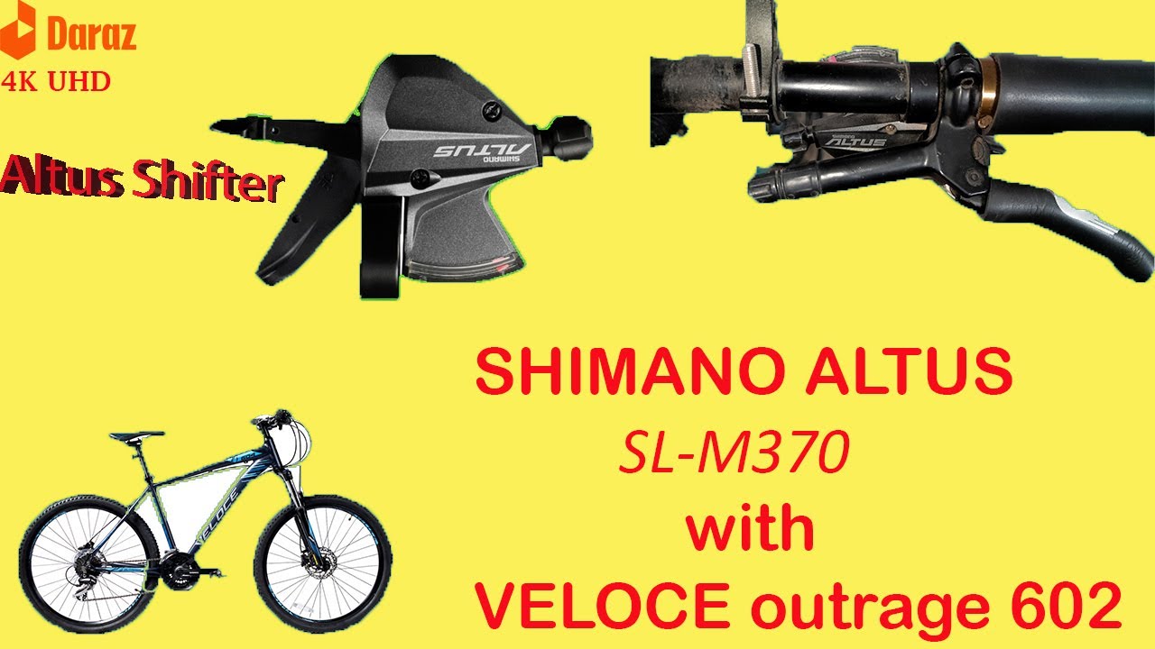 Shimano Altus SL-M370 Shifter review with Veloce outrage 602 - YouTube