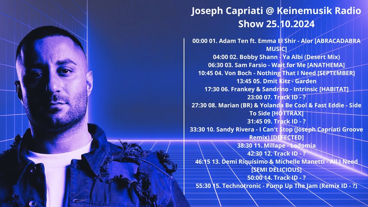 Joseph Capriati @ Keinemusik Radio Show 25.10.2024 with tracklist - YouTube