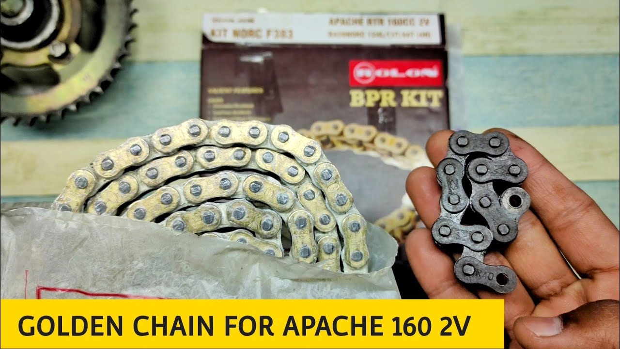 Golden Chain for Apache 160 2v | Rolon BPR kit review - YouTube