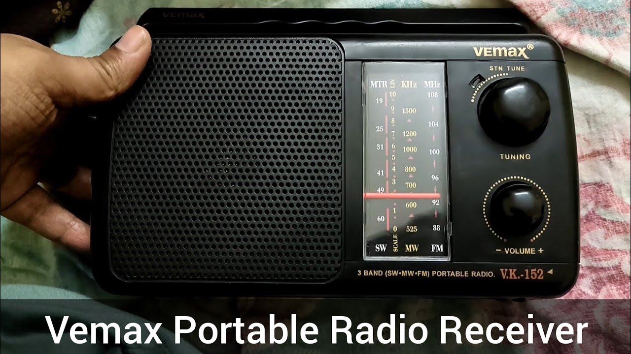 Vemax Base 3-Band (FM/AM/MW) Portable Radio - YouTube