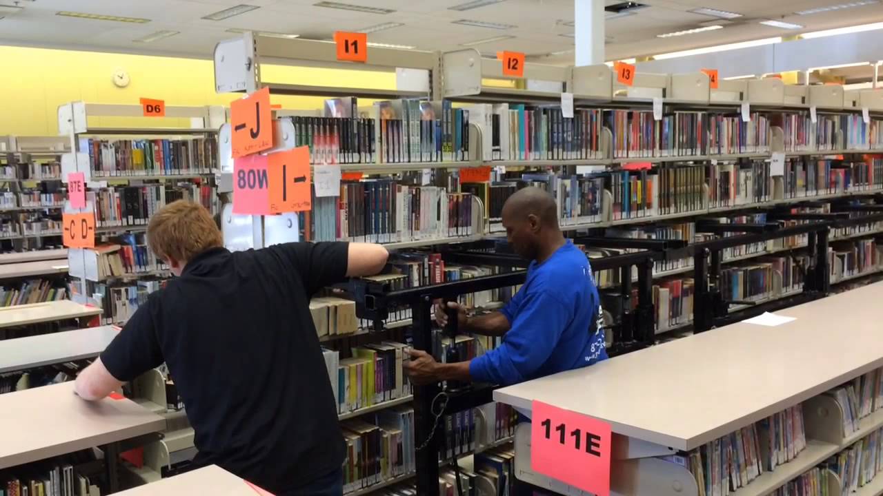Books on the move at Johnson County Central Resource Library - YouTube