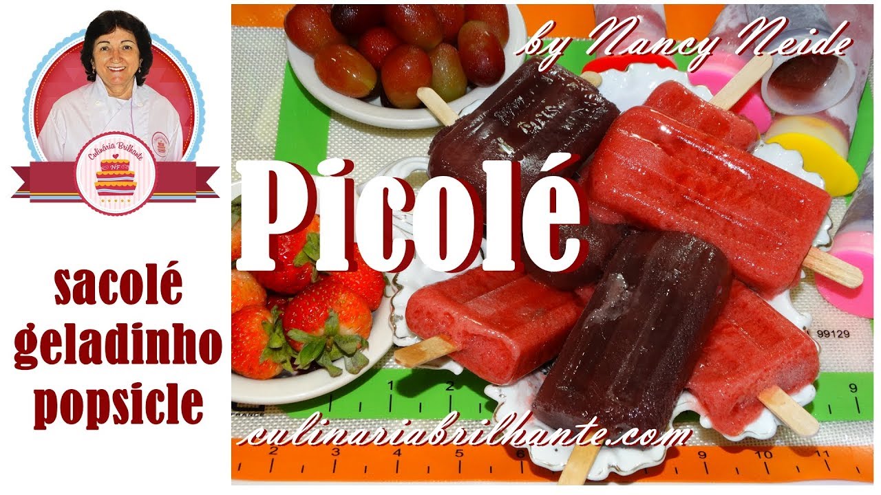 Picolé morango e uva, popsicle, sacolé, paleta, geladinho gourmet com ...