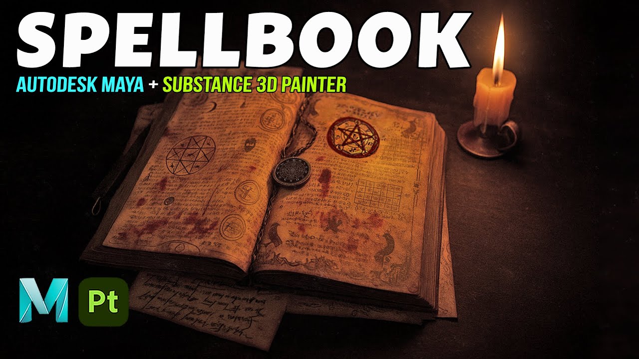 Spellbook | Autodesk Maya + Substance 3D Painter - YouTube