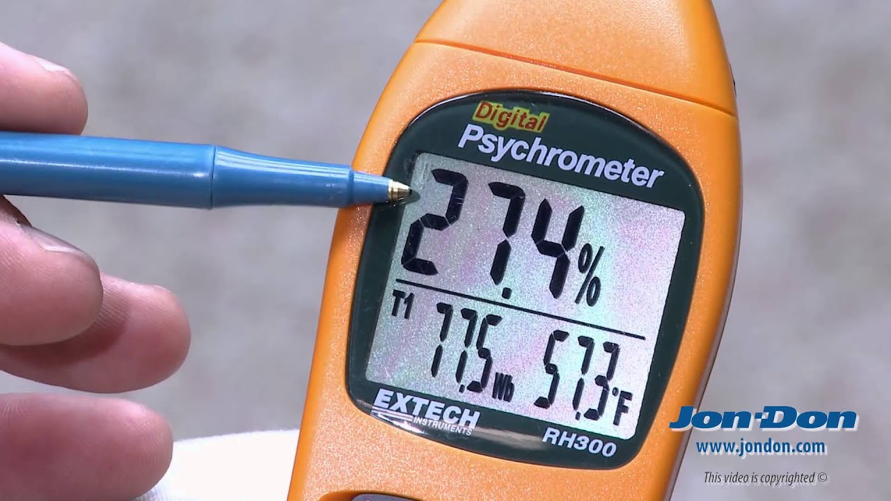 Demo/Review of the Extech RH300 Digital Psychrometer - Jon-Don Video ...