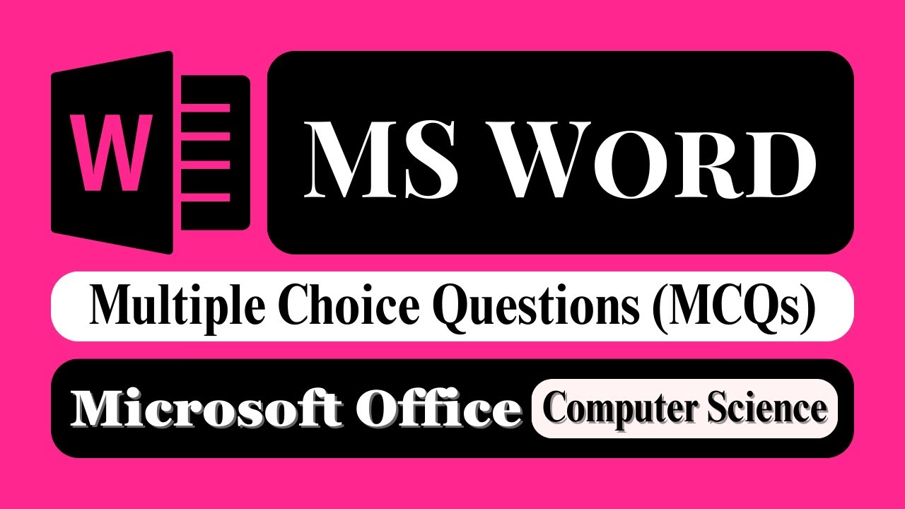 MS Word Quiz | MS Word MCQ Questions and Answers I | Test Your ...