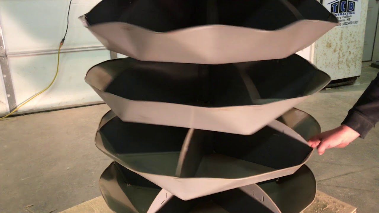 Frick-Gallagher Rotating 5-Shelf Hardware Bin w/Multiple Compartments ...