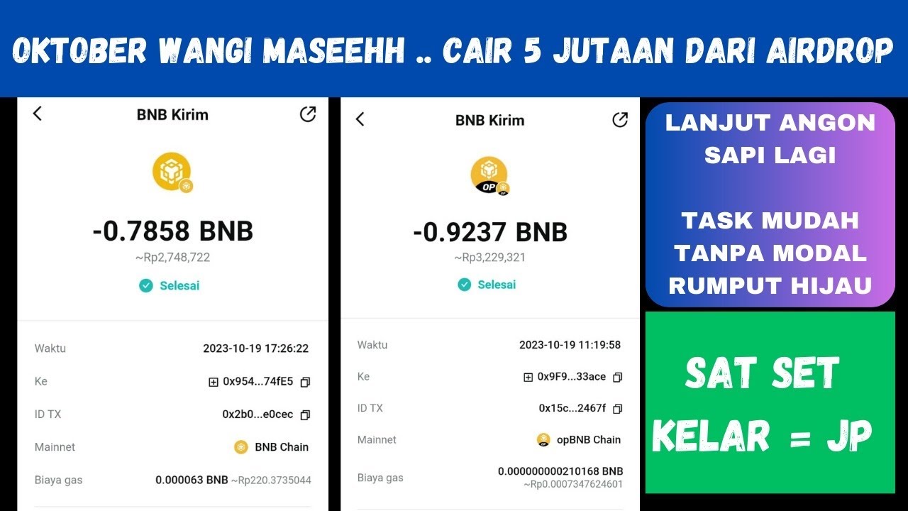 CAIR LAGI !! 5 Juta ++ Dari Airdrop Crypto Gratisan 🥳 - YouTube
