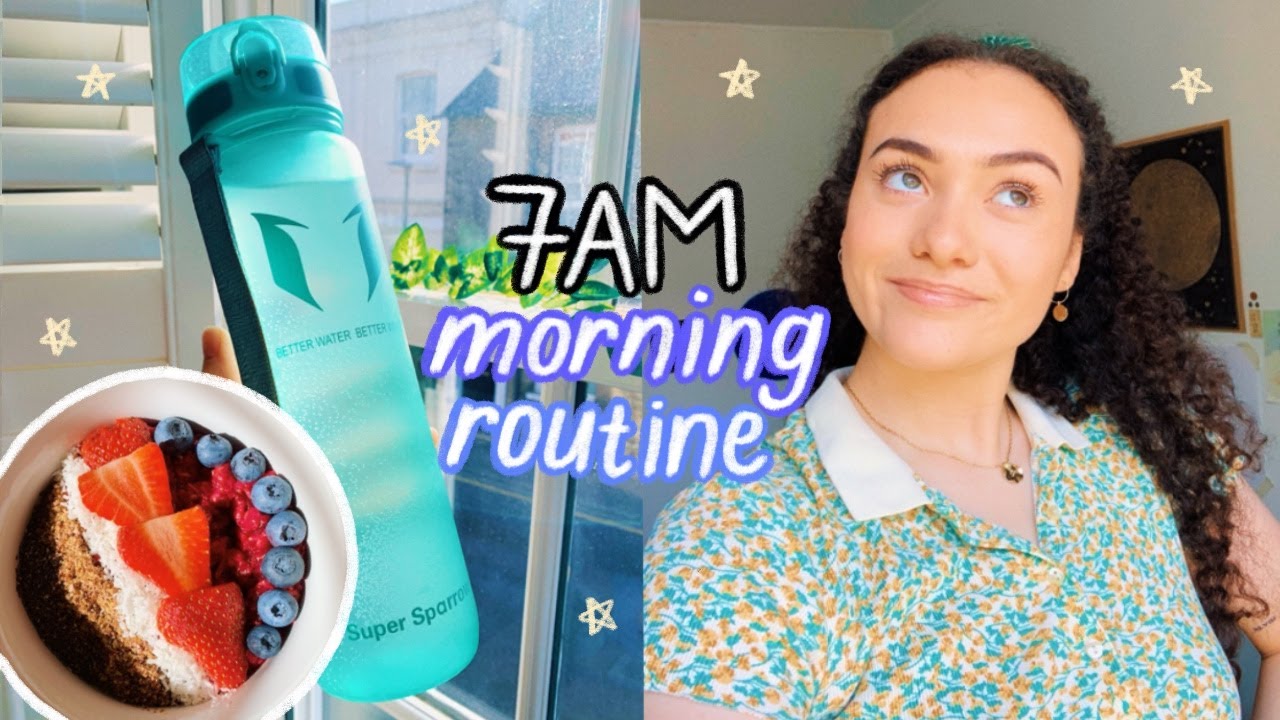 my 7AM quarantine morning routine 🌿 trying to stay healthy + productive ...