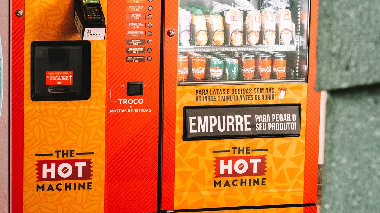 Máquina de Snacks e Bebidas Geladas + Bebidas Quentes - The Hot Machine ...